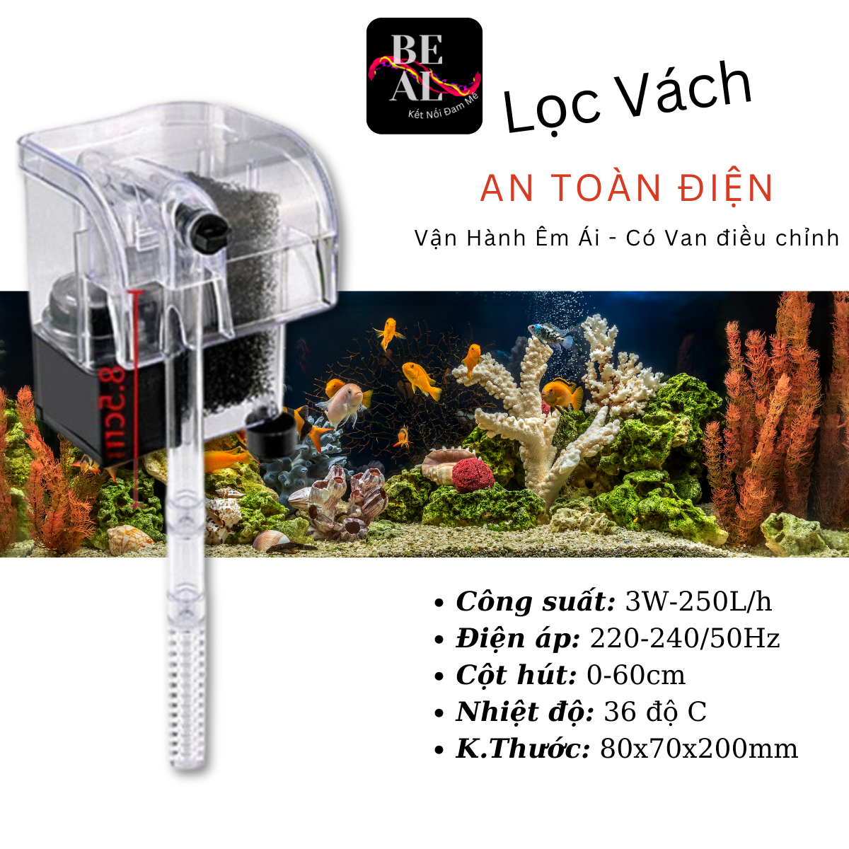 Lọc thác bể cá 3w - Nhỏ gọn sang trọng – Shop Betta And Love - Shop ...